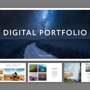 Digital Portfolio Layout Template | Digital Presentation | Digital ...