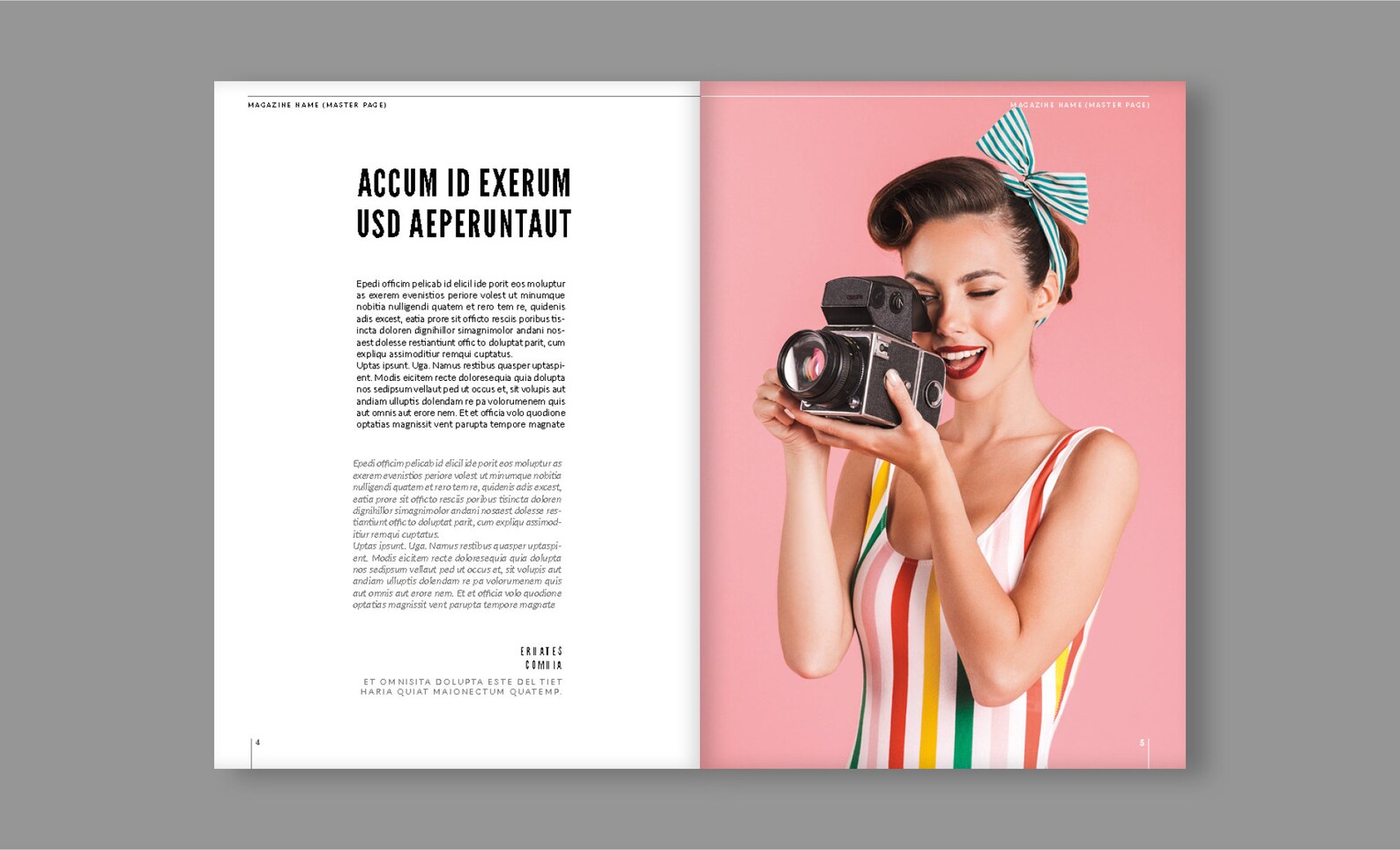 Magazine Layout Template Digital Magazine Indesign Print - Etsy