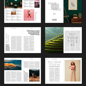 Minimalist Magazine Layout Template | Magazine Brochure Layout ...