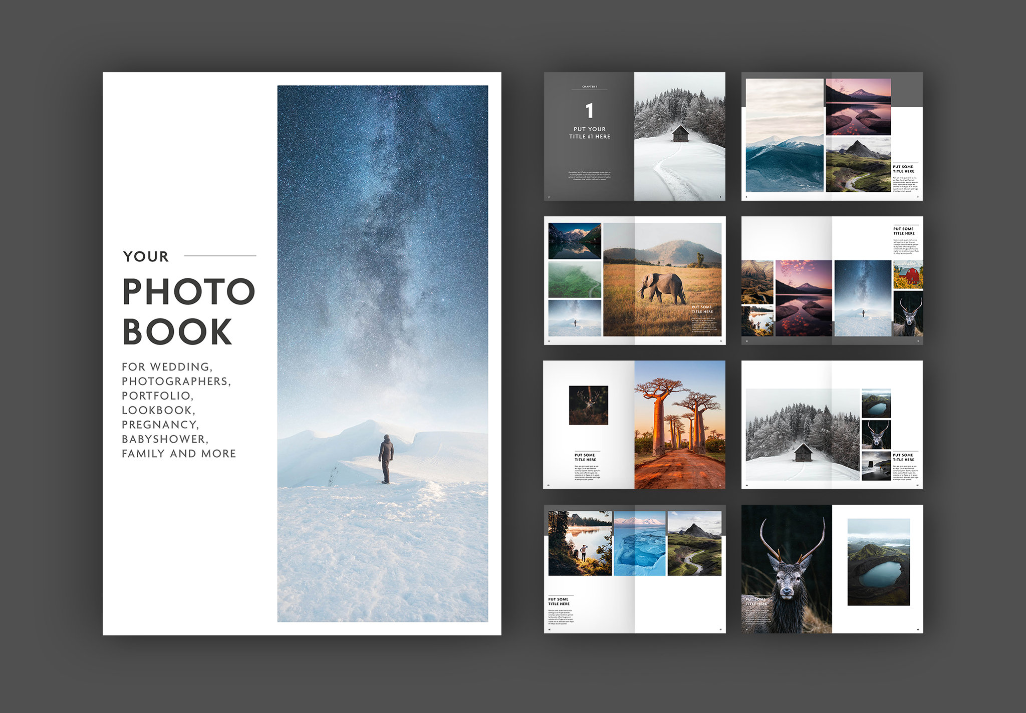 Photography Album Book Template | Photobook Layout | Photography Book ...