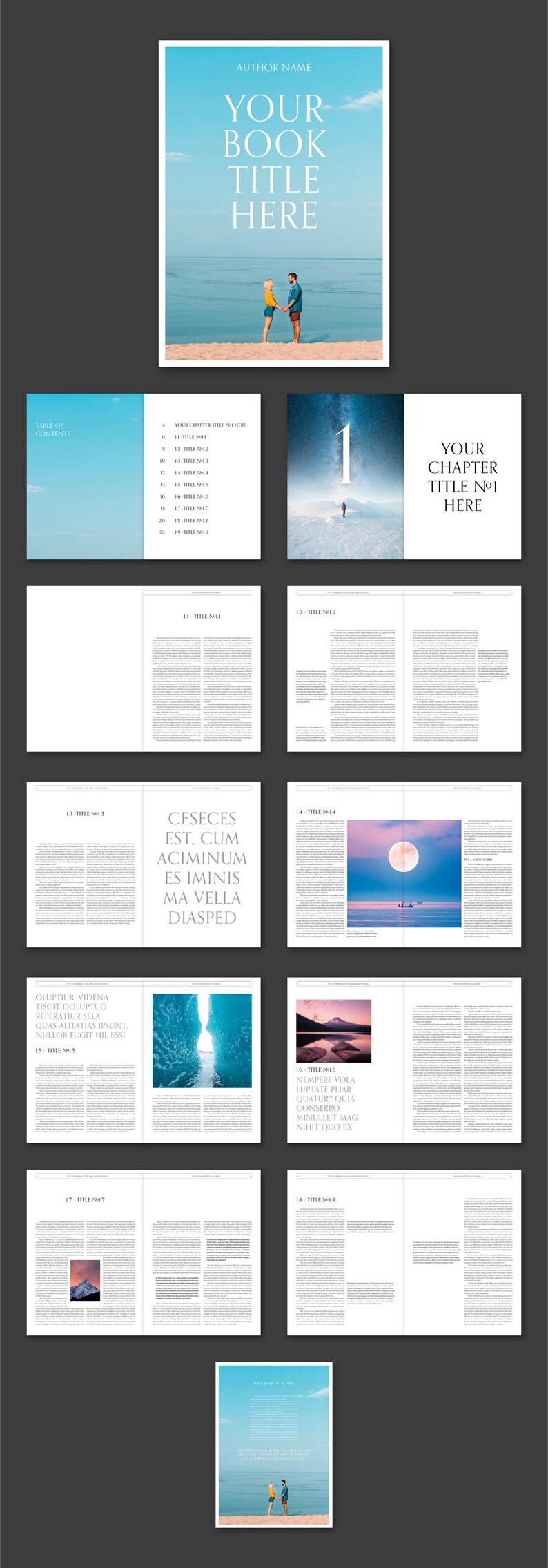 Narrative Book Layout | Simple Book Template | Indesign Template ...