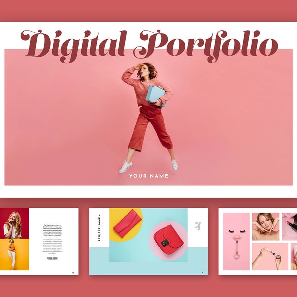 Colorful Portfolio Layout Portfolio Template Brochure Template Book ...