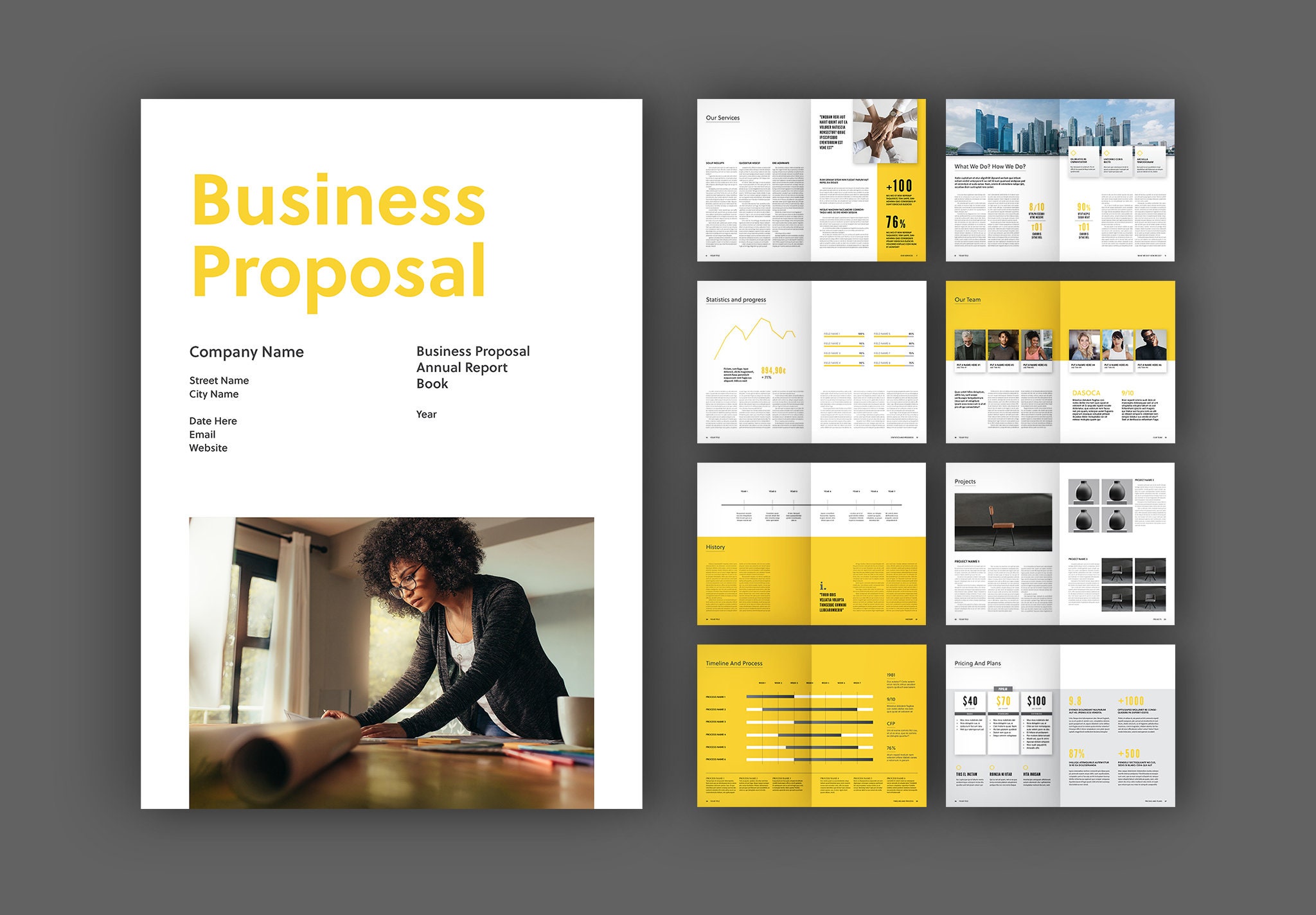Business Proposal Brochure Layout | Multipurpose Proposal Layout ...