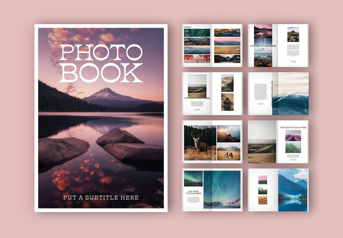 Photo Album Book Layout Template | Photography | Portfolio | Catalog ...