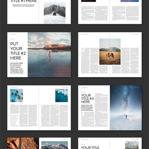 Travel Magazine Layout | Minimalist Magazine Layout Template | Print ...