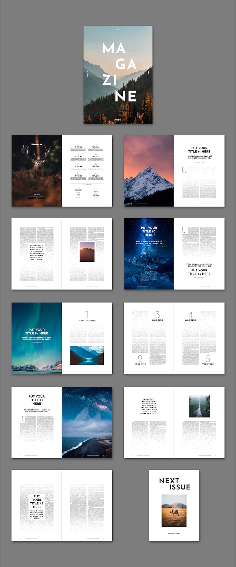 Magazine Layout Template | Magazine Brochure Layout | Print Magazine ...