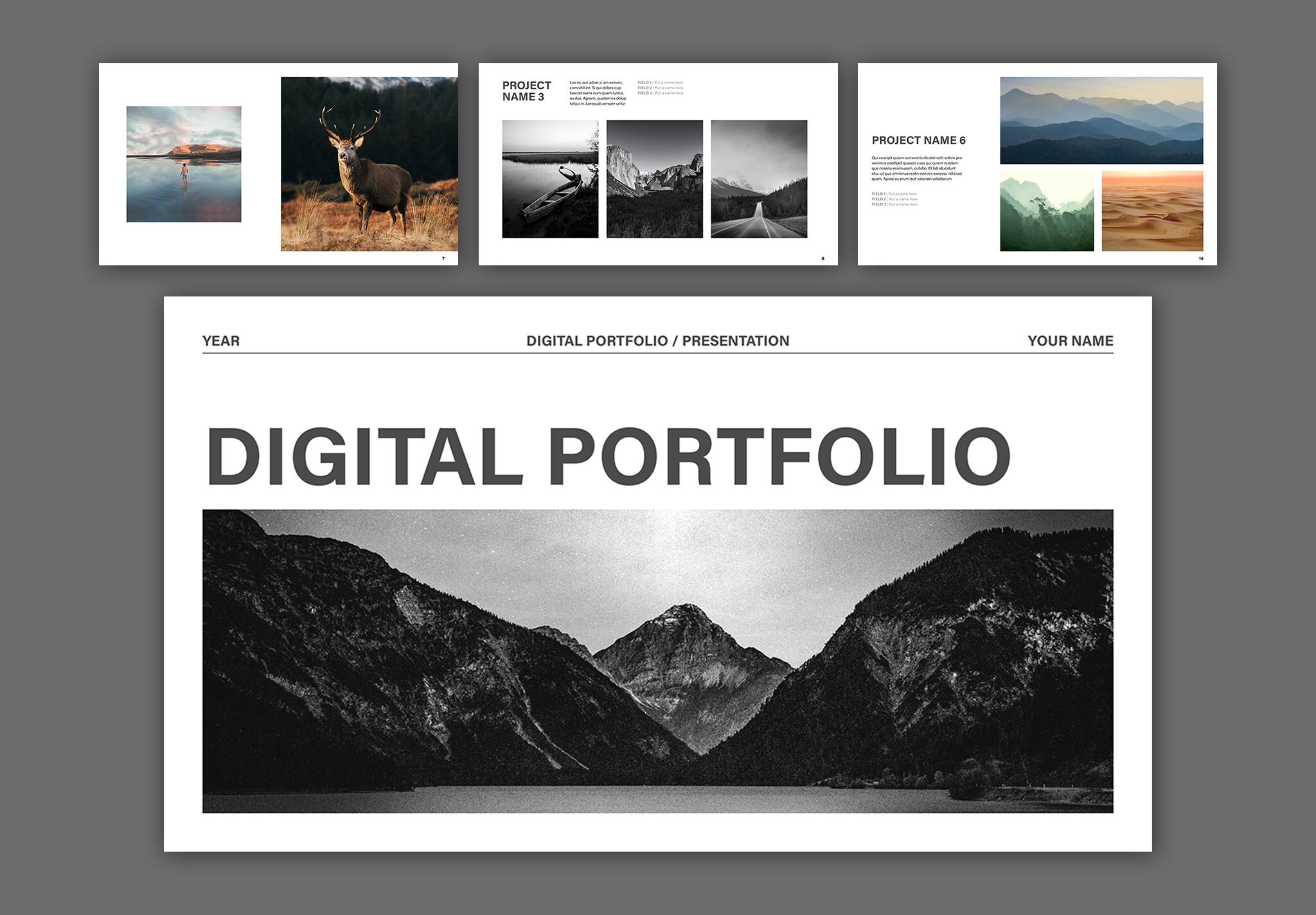 Digital Photography Portfolio Layout Template Digital Presentation ...