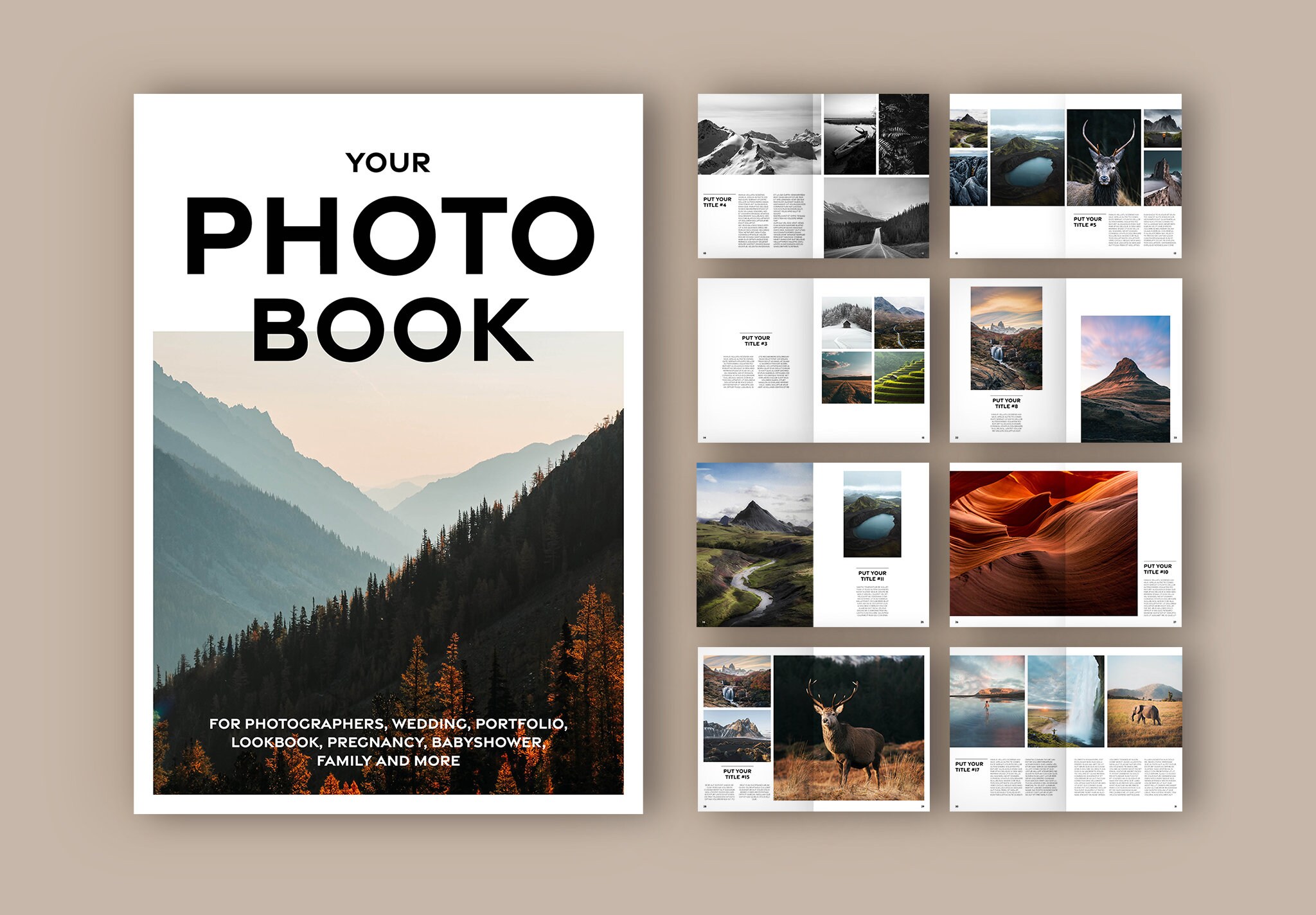 Photography Album Book Template Photobook Photography Book Portfolio ...