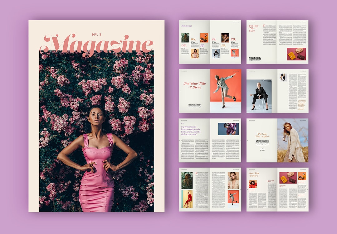Colorful Print Magazine Layout Template | Magazine Brochure Layout | Print Magazine Layout ...