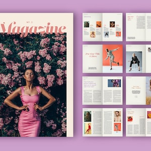 Colorful Print Magazine Layout Template | Magazine Brochure Layout ...