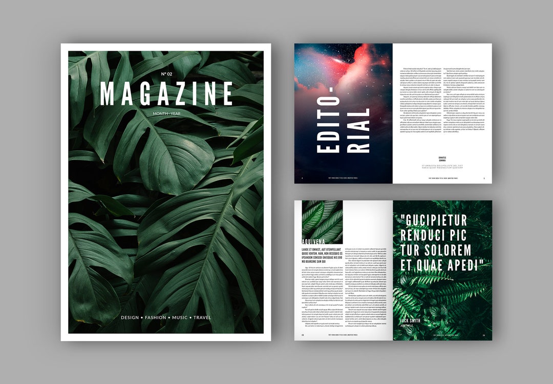 Plantilla de diseño de revista / Revista digital / Folleto / Impresión ...