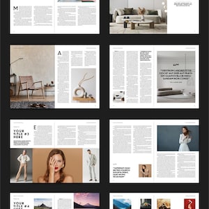 Minimalist Magazine Layout Template | Magazine Brochure Layout | Print ...