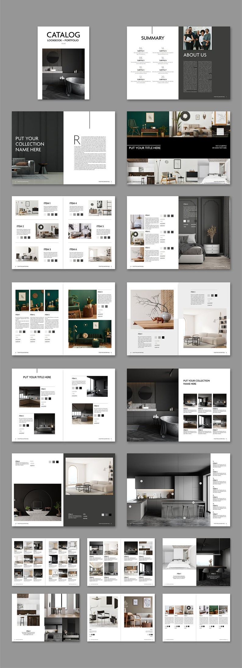Catalog / Lookbook Layout Template | Print Brochure Layout | Wholesale ...
