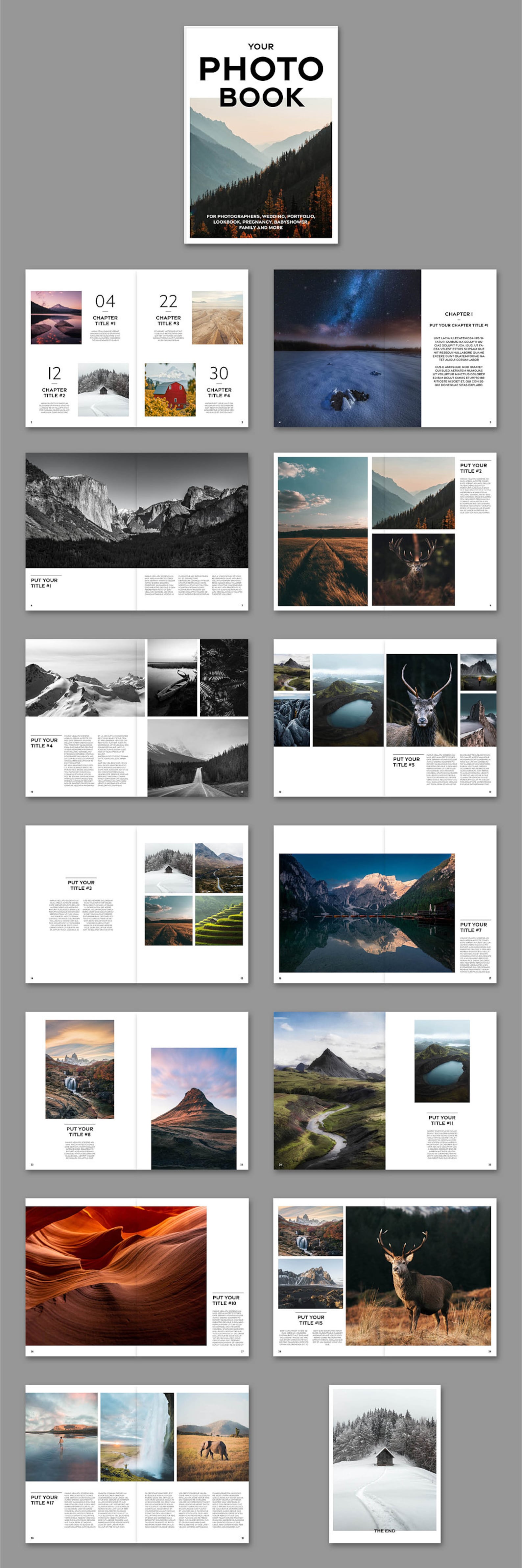 Photography Album Book Template | Photobook | Photography Book ...