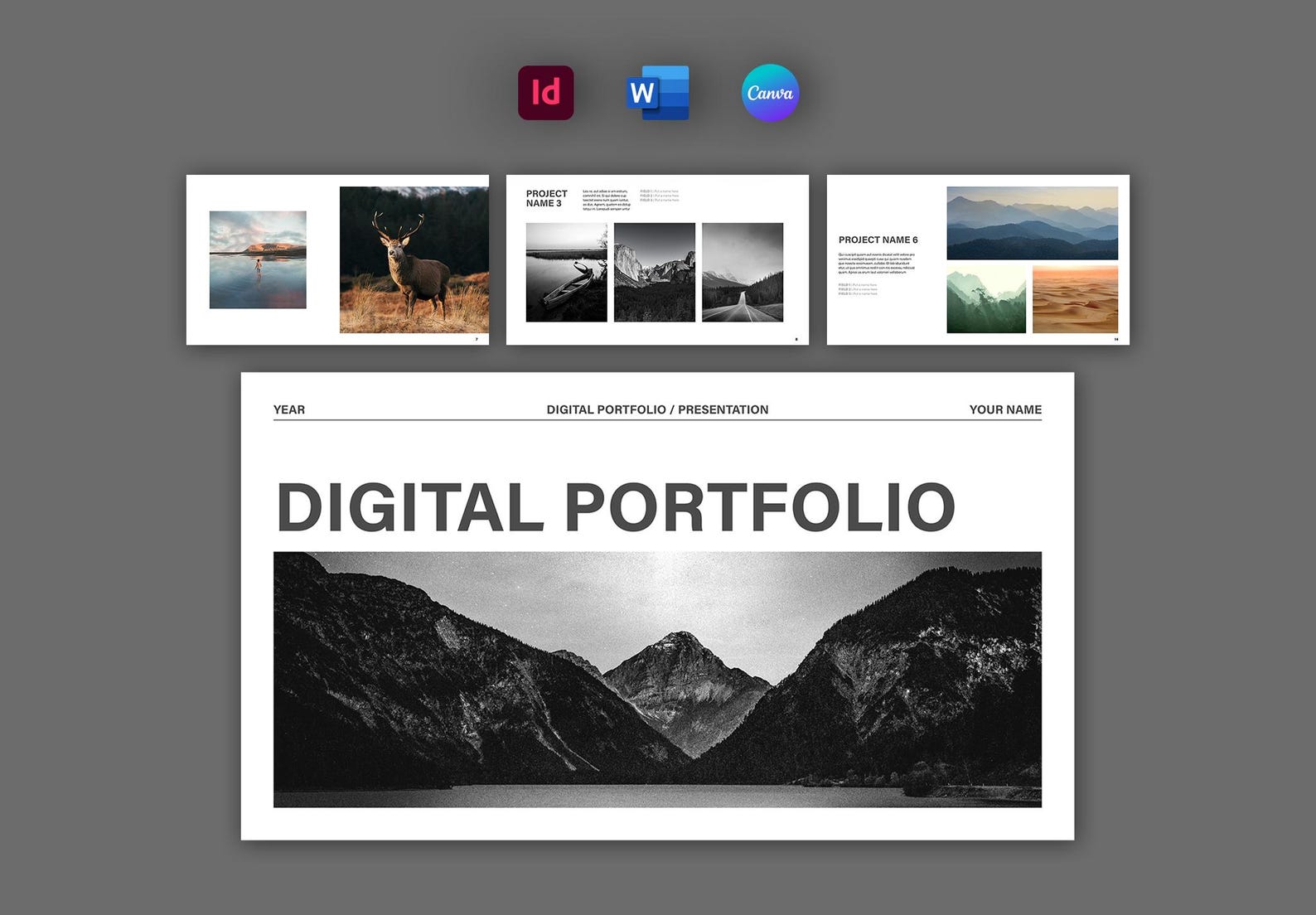 Digital Photography Portfolio Layout Template | Digital Presentation ...