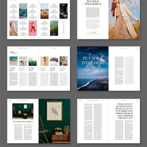 Modern and Elegant Magazine Layout | Minimalist Magazine Brochure ...