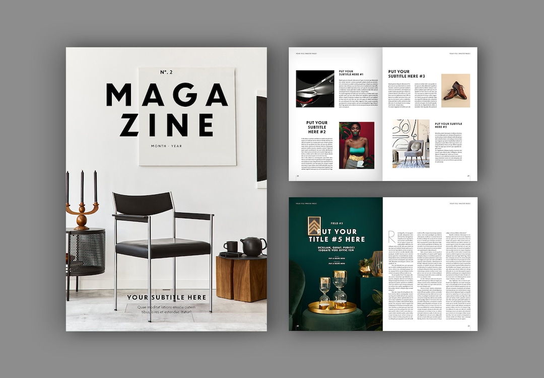 Magazine Layout (A4+US) - Etsy