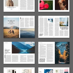 Modern Magazine Layout (A4+US) - Etsy