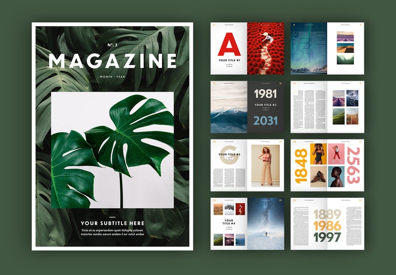 Colorful Magazine Layout Template | Magazine Brochure Layout | Print ...