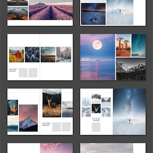 Photography Album Book Template | Photobook Layout | Photo | Portfolio ...