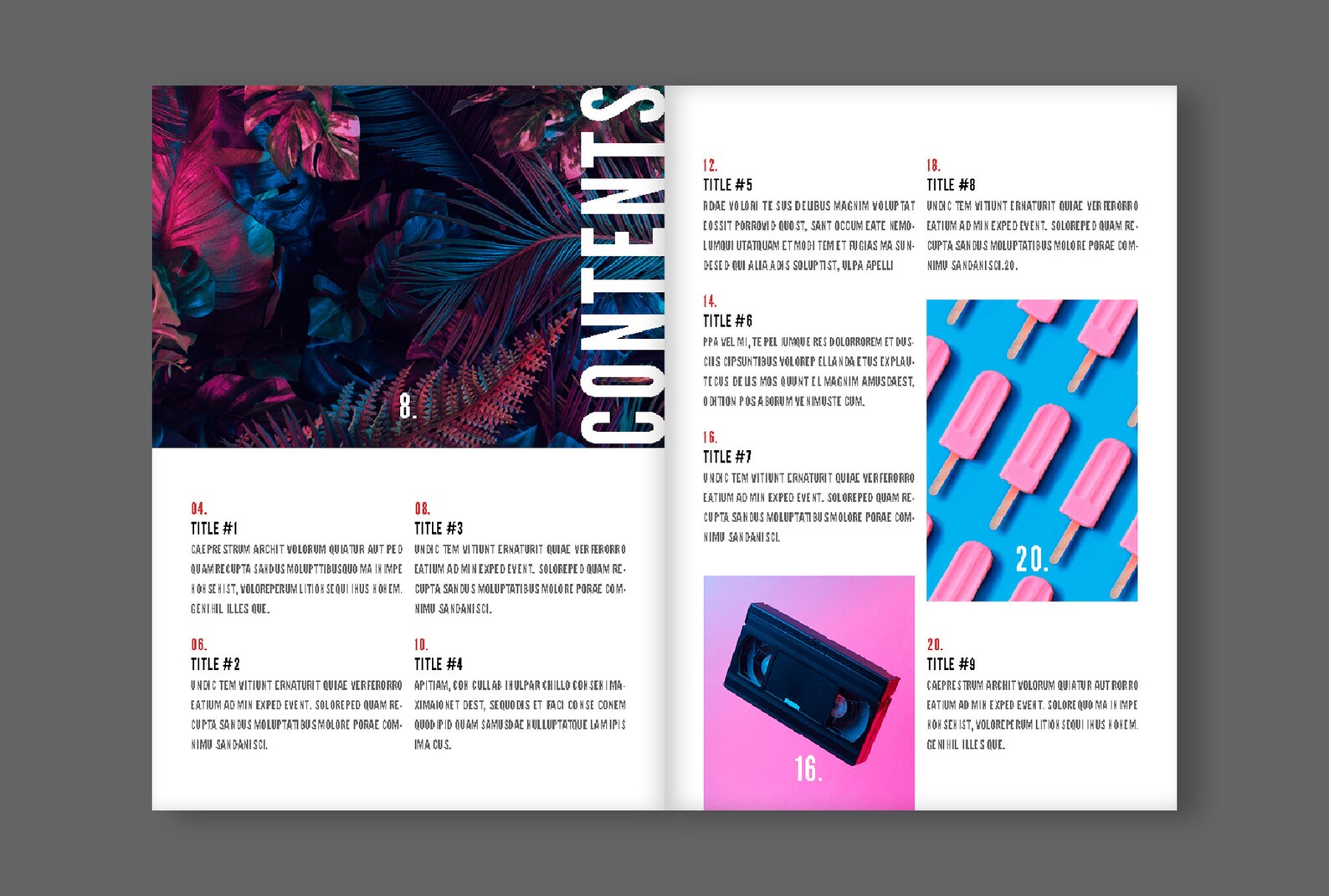 Modello di layout per rivista / Rivista digitale / InDesign / Stampa ...