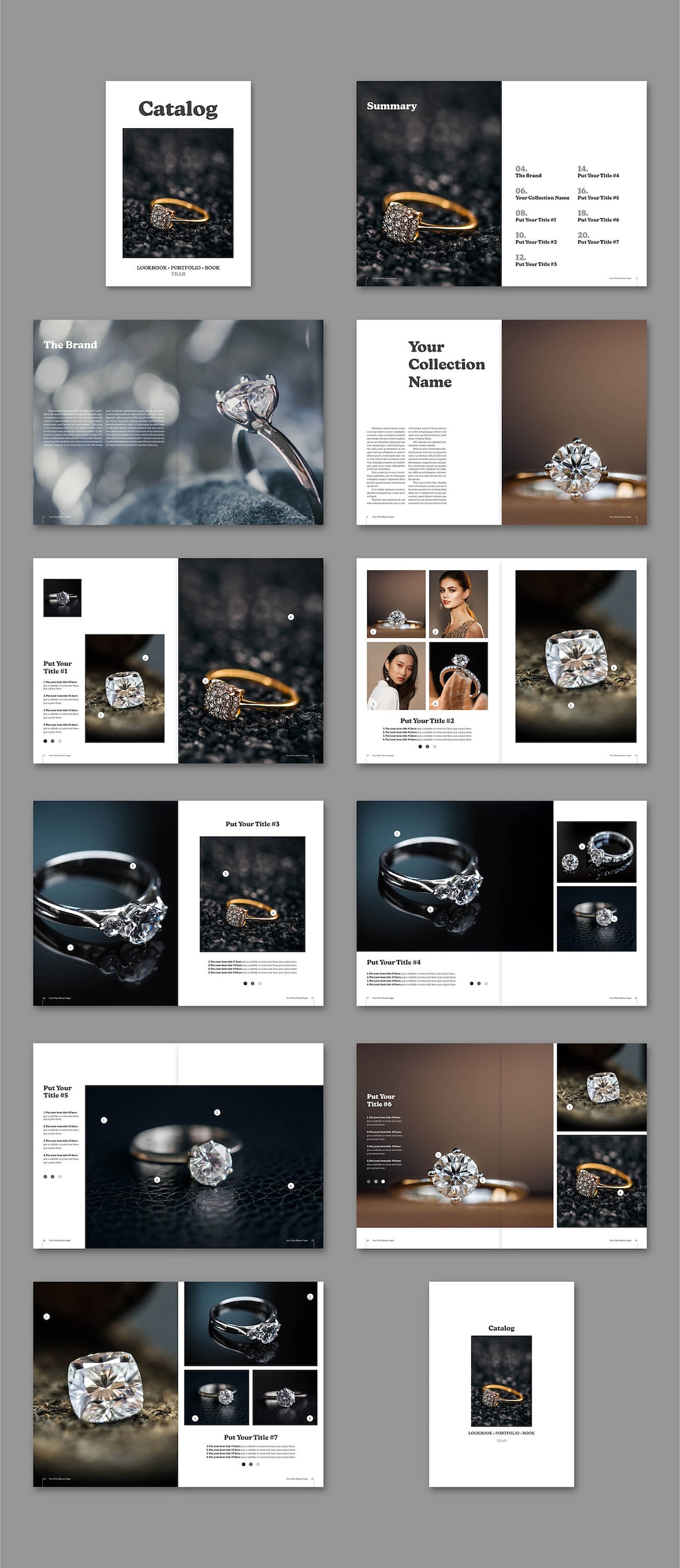 Catalog Layout Template | Lookbook Layout Template | Catalog Brochure ...