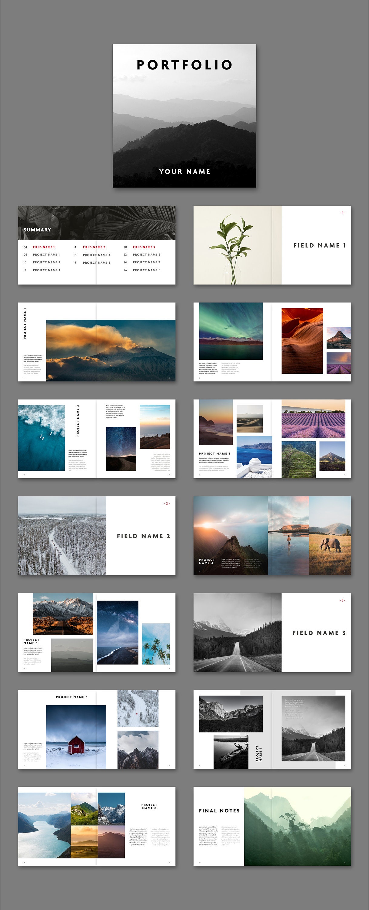 Square Portfolio Layout - Etsy