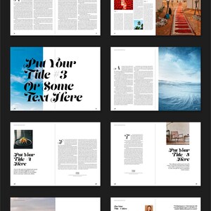 Minimalist Print Magazine Layout Template | Book | Brochure Layout ...