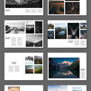 Photography Album Book Template | Photobook Layout | Photography Book ...