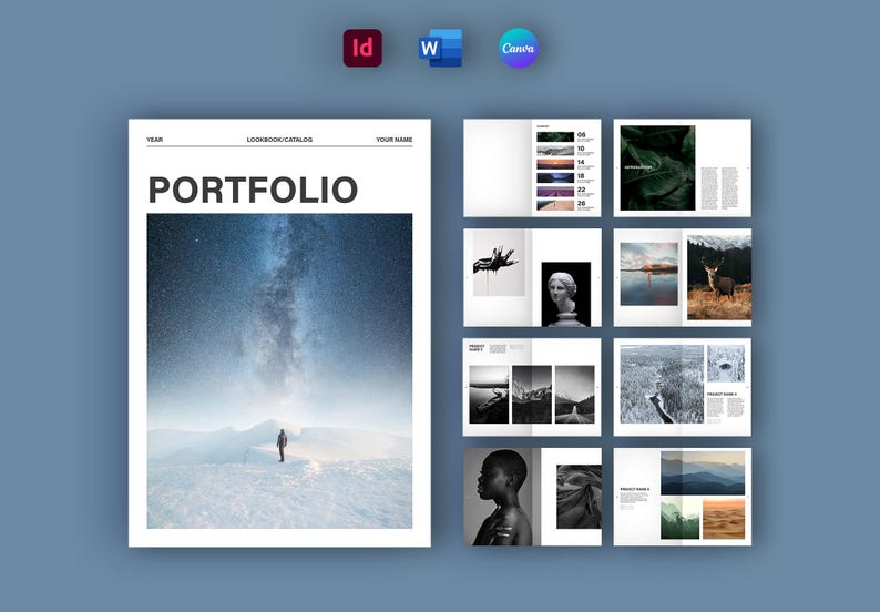 Photography Portfolio Layout Template | Portfolio Brochure Template ...