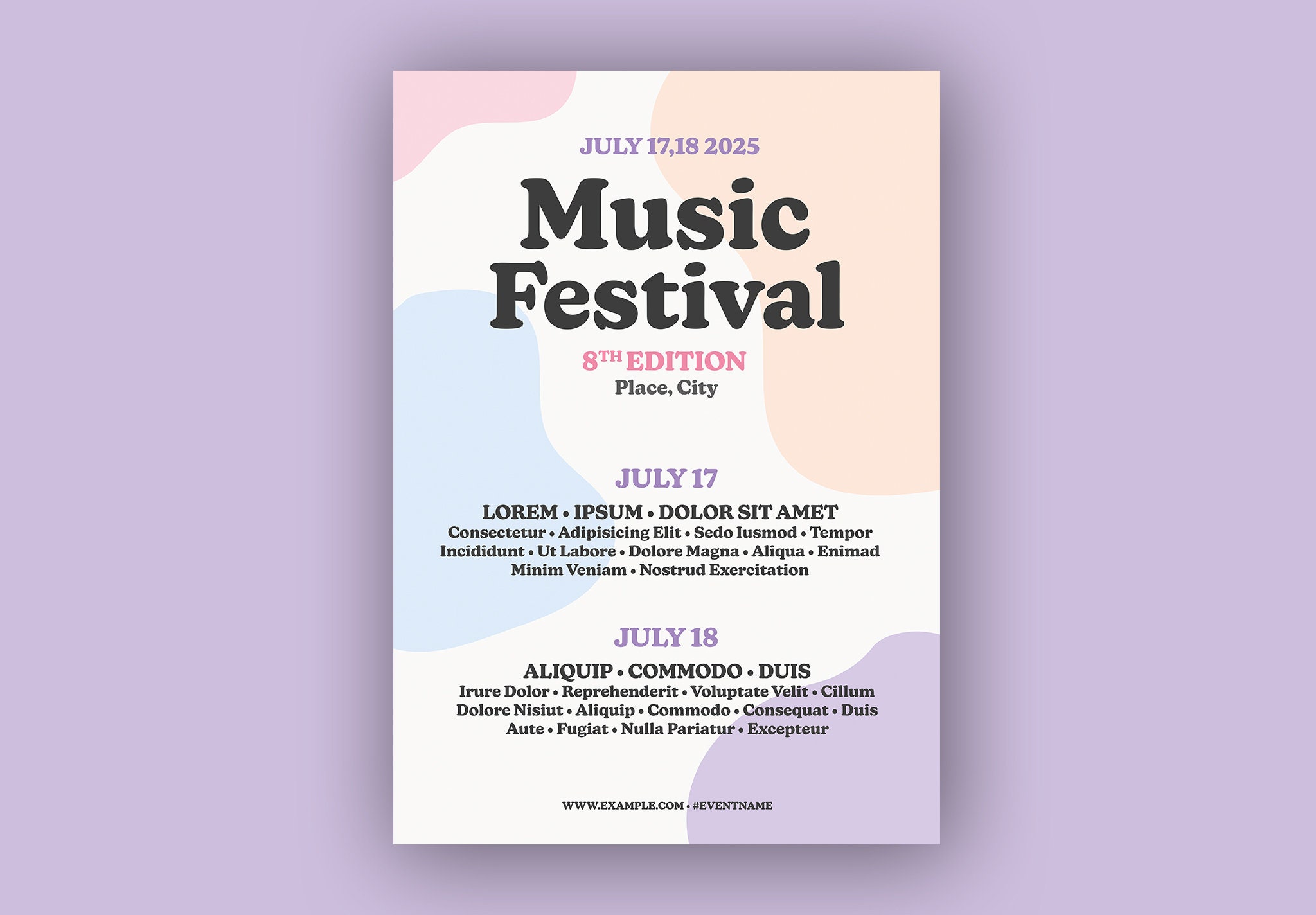 Colorful Poster Layout Template | Event Poster | Universal Poster ...
