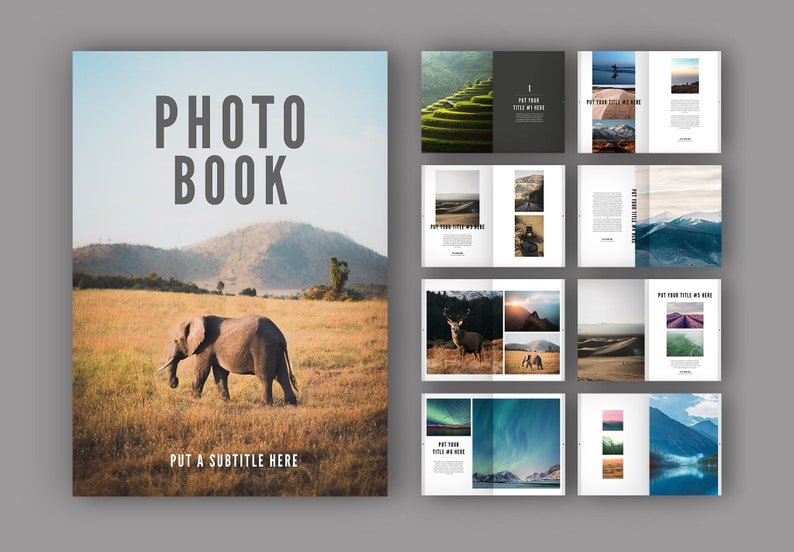 Photography Album Book Template Photography Portfolio Catalog Print ...