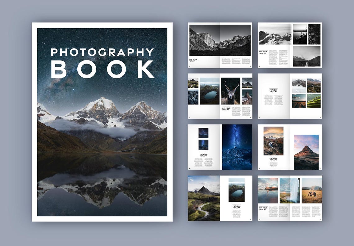 Photography Album Book Template | Photobook Layout | Photography Book ...