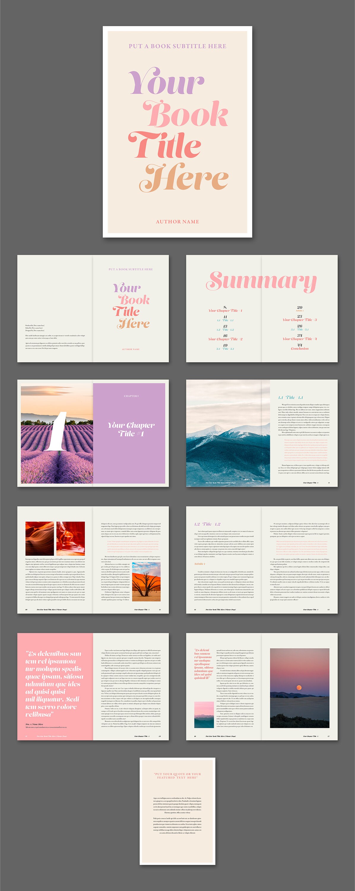 Narrative Book Layout | Reading Book Layout | Colorful Book Layout ...
