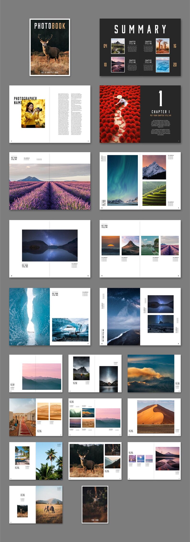 Photo Album Book Layout Template | Photography | Portfolio | Catalog ...