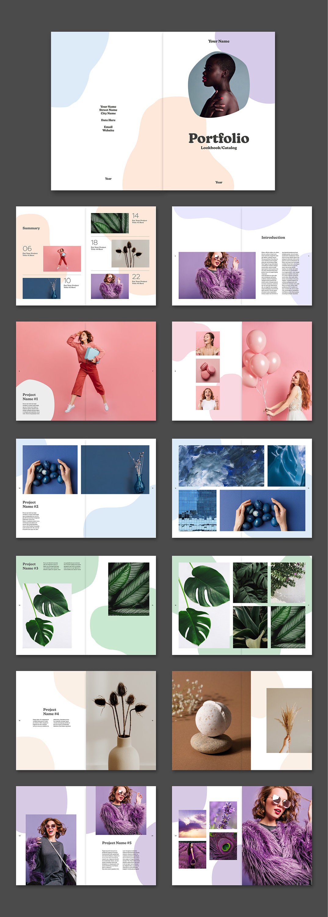 Colorful Portfolio Layout | Portfolio Template | Brochure Template ...