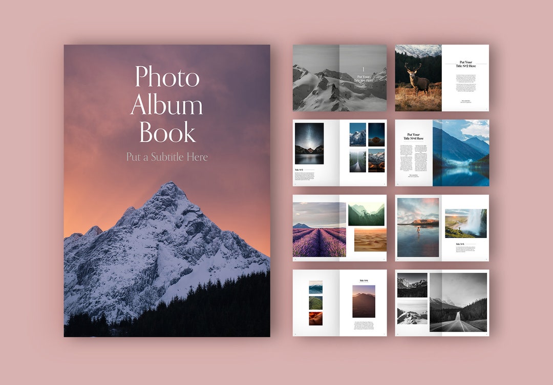 Photo Album Book Layout (A4+US) - Etsy