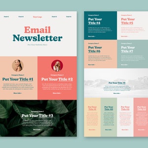 Colorful Email Newsletter Layout Template | Email Marketing | Digital ...