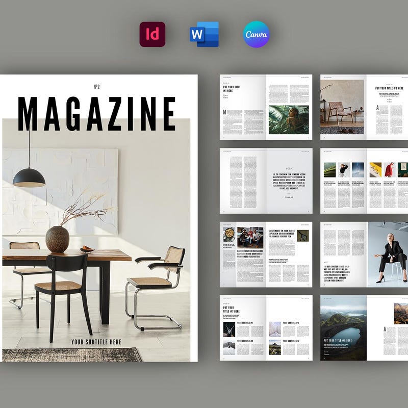 Pages Magazine Layout - Etsy
