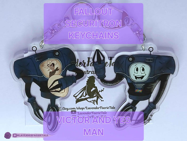Yes Man and Victor Fallout New Vegas || 2.5" Inches Double Sided Charm ...
