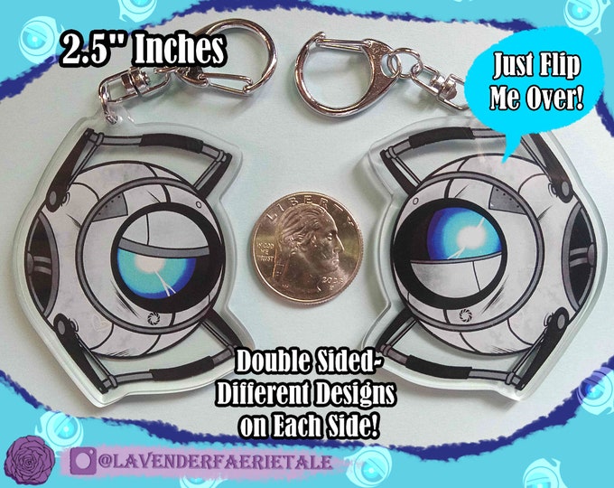 Portal 2 Wheatley Acrylic 2.5 Inches Double Sided Charm Keychains - Etsy