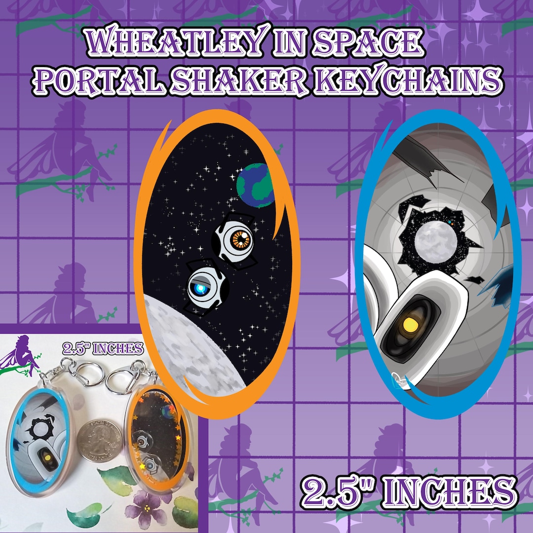 SHAKER CHARMS Wheatley in Space Portal 2 Inspired Acrylic Double-sided ...