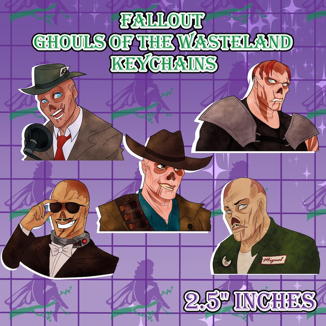 Ghouls of the Wasteland Fallout || 2.5" Inches Double Sided Charm ...