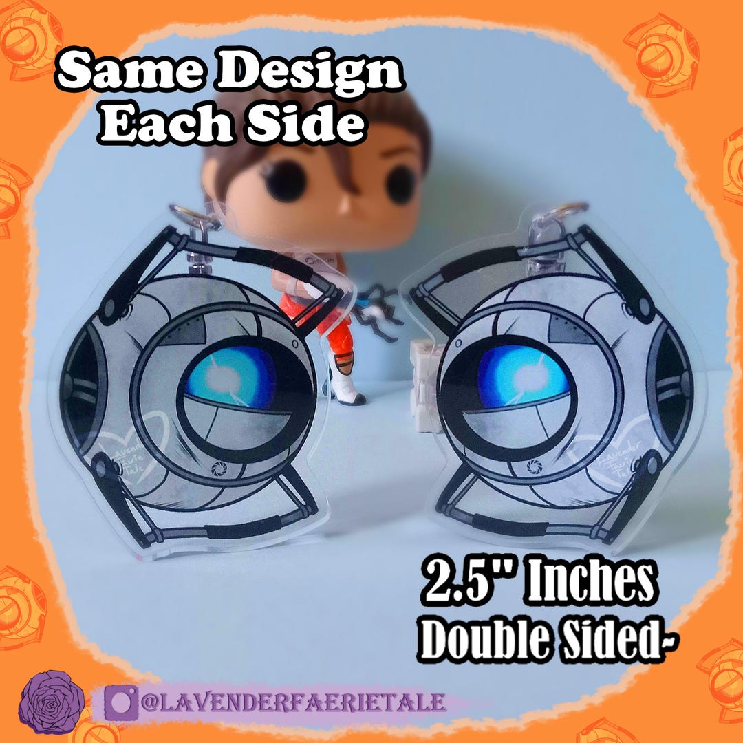 Portal 2 Wheatley Acrylic 2.5 Inches Double Sided Same Design Charm ...