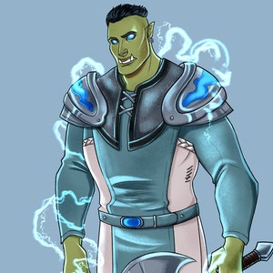 Custom Digital Illustrated SINGLE DND/RPG Character Halfbody Shading ...