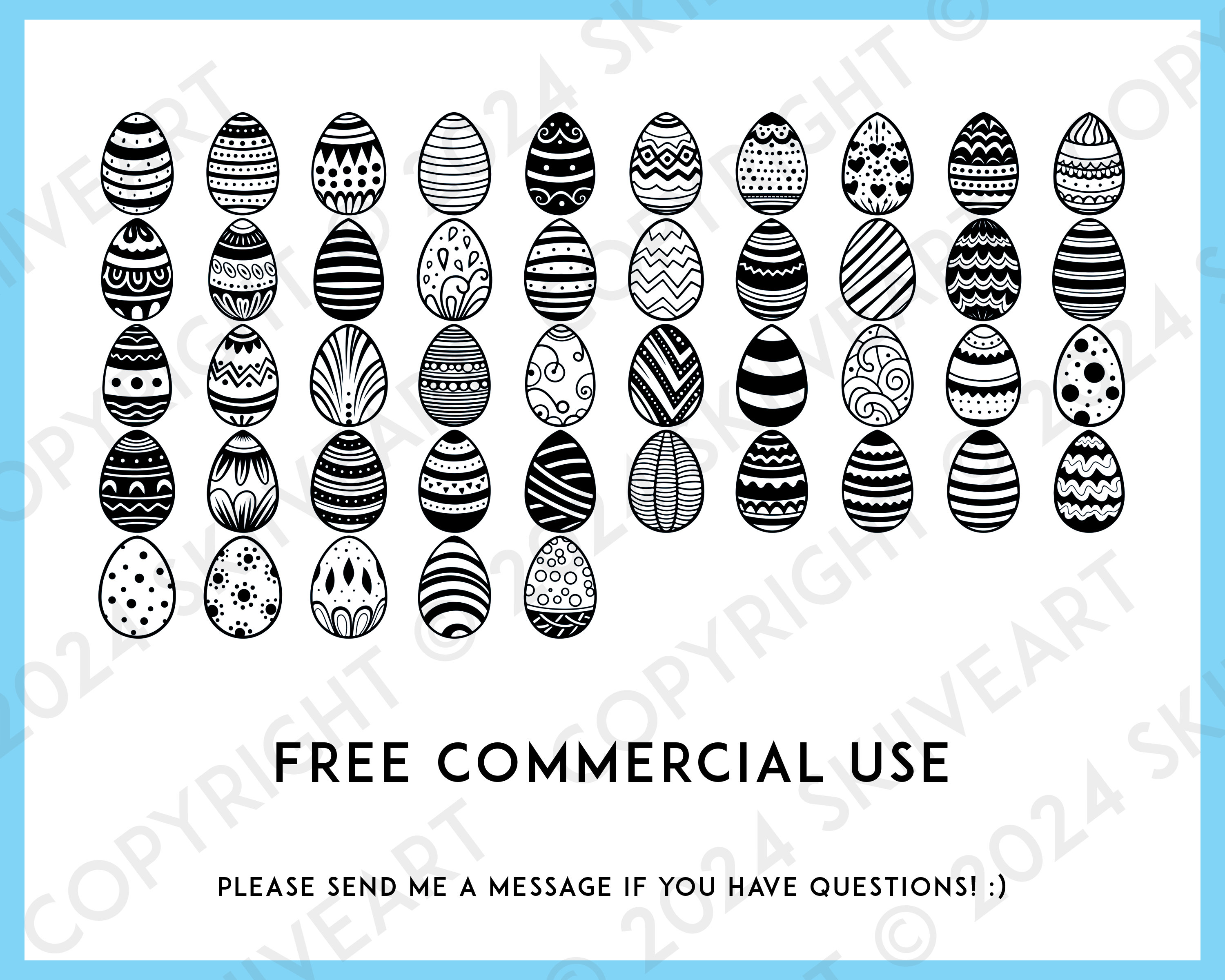 85 Easter Eggs PNG SVG Bundle, Spring Printable Clip Art, Digital ...