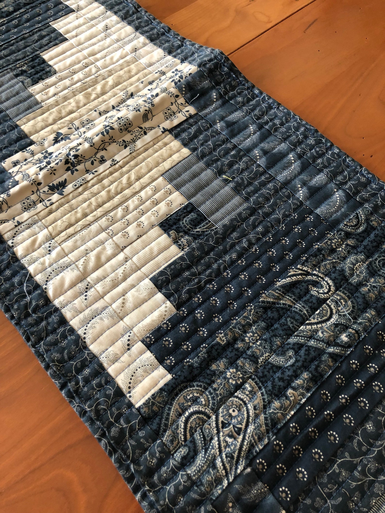 Handmade Log Cabin Table Runner - Etsy