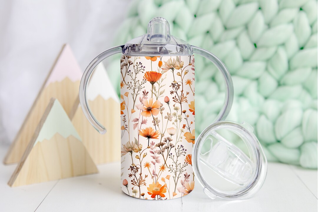 Floral Sippy Cup Boho Baby Gift Retro Baby Floral Baby Baby Cup Gifts ...