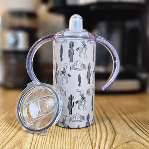 Roper Western Theme Sippy Cup, Personalized Cowboy Baby Drink Cup ...