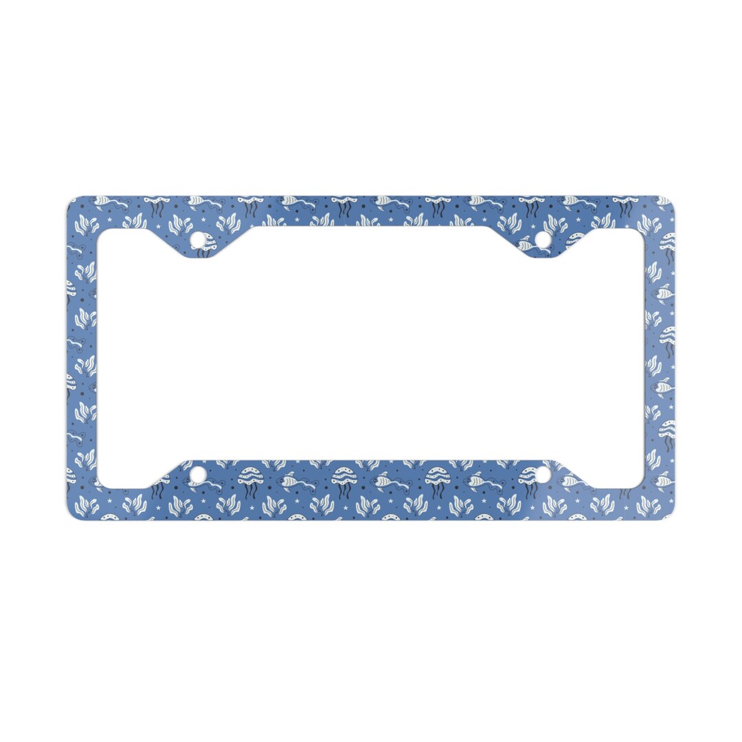 Sea Life License Plate Frame, Beach Car Accessories, Ocean Themed Car ...